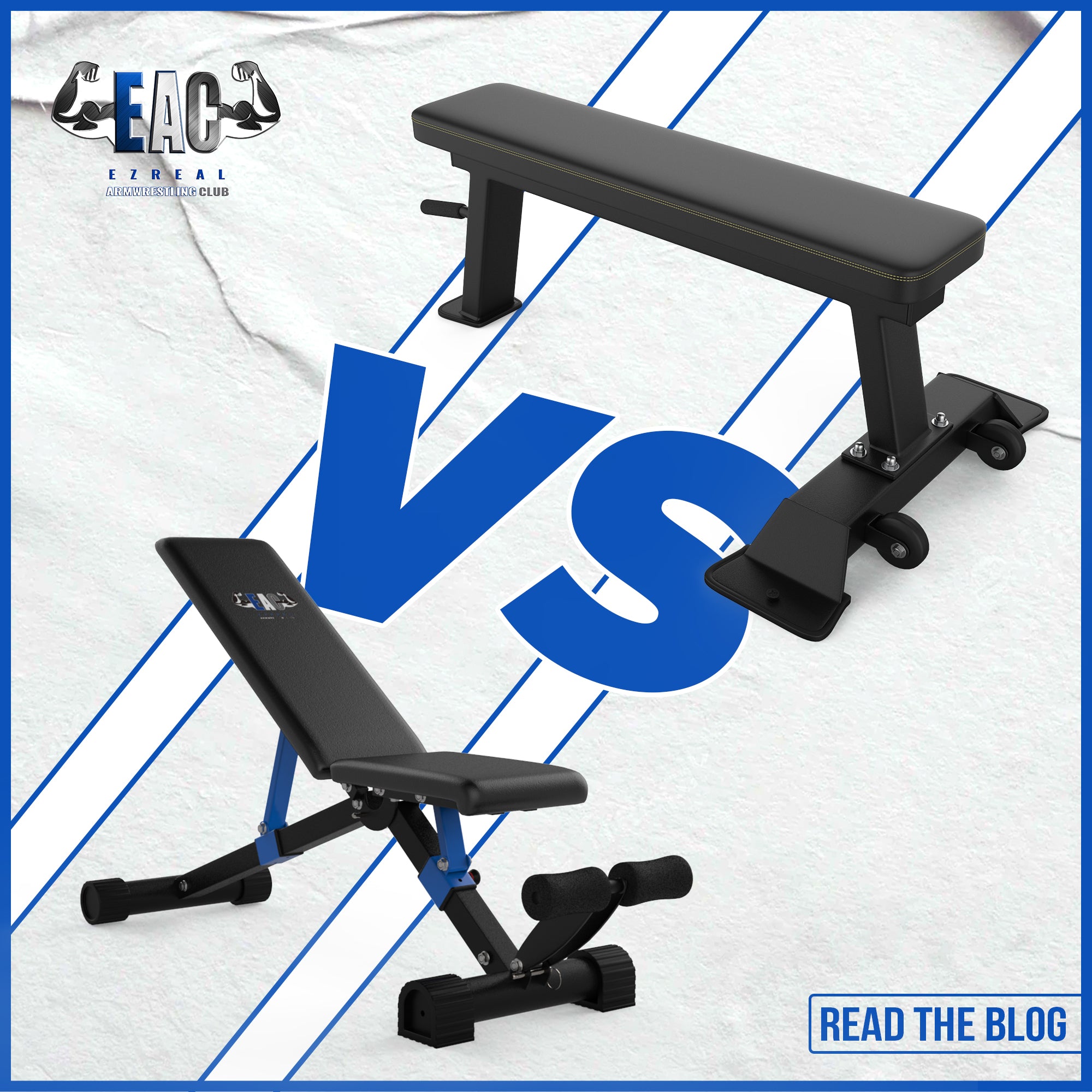 EAC Heavy Duty Flat Bench vs EAC Crystal Blue Adjustable Weight Bench ...